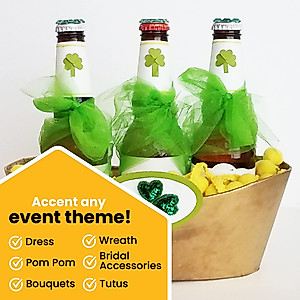 Expo International Decorative Matte Tulle Spool of 6 Inch X 25 Yards | White