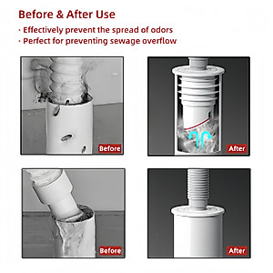 COLDDD Washing Machine Drain Hose Seal, Anti-Odor Floor Drain Plug Sewer Pipe Seal Ring Sealing Cover, Washing Machine Sealing Plug (1, M(40-45))