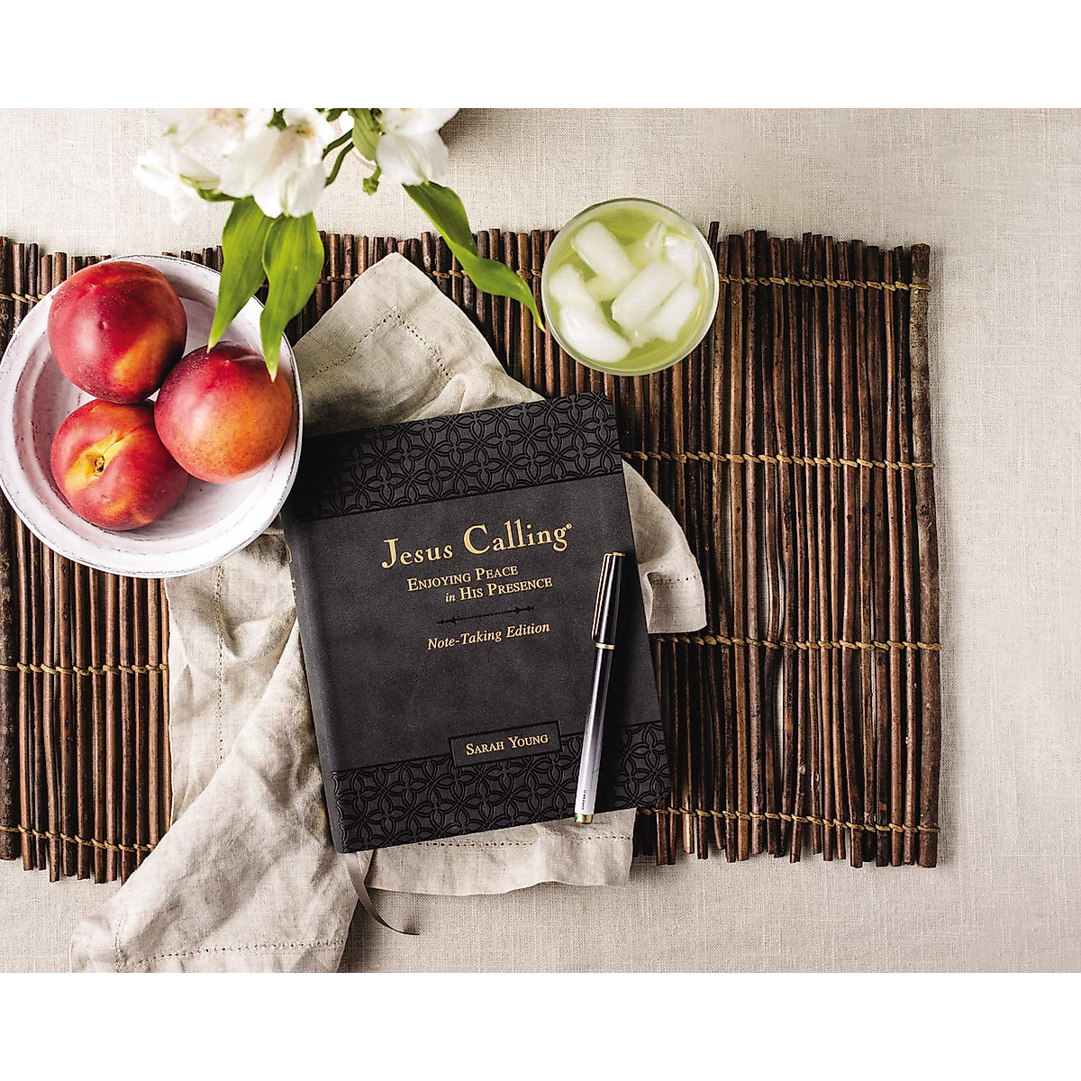Jesus Calling Note-Taking Edition, Leathersoft, Black, with Full Scriptures: Enjoying Peace in His Presence (A 365-Day Devotional and Prayer Journal)