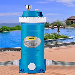 VEVOR Cartridge Pool Filter, 150Sq. Ft Filter Area Inground Pool Filter,Above Ground Swimming Pool Cartridge Filter System w/Polyester Cartridge,Corrosion-proof,Auto Pressure Relieve,2 Unions Included