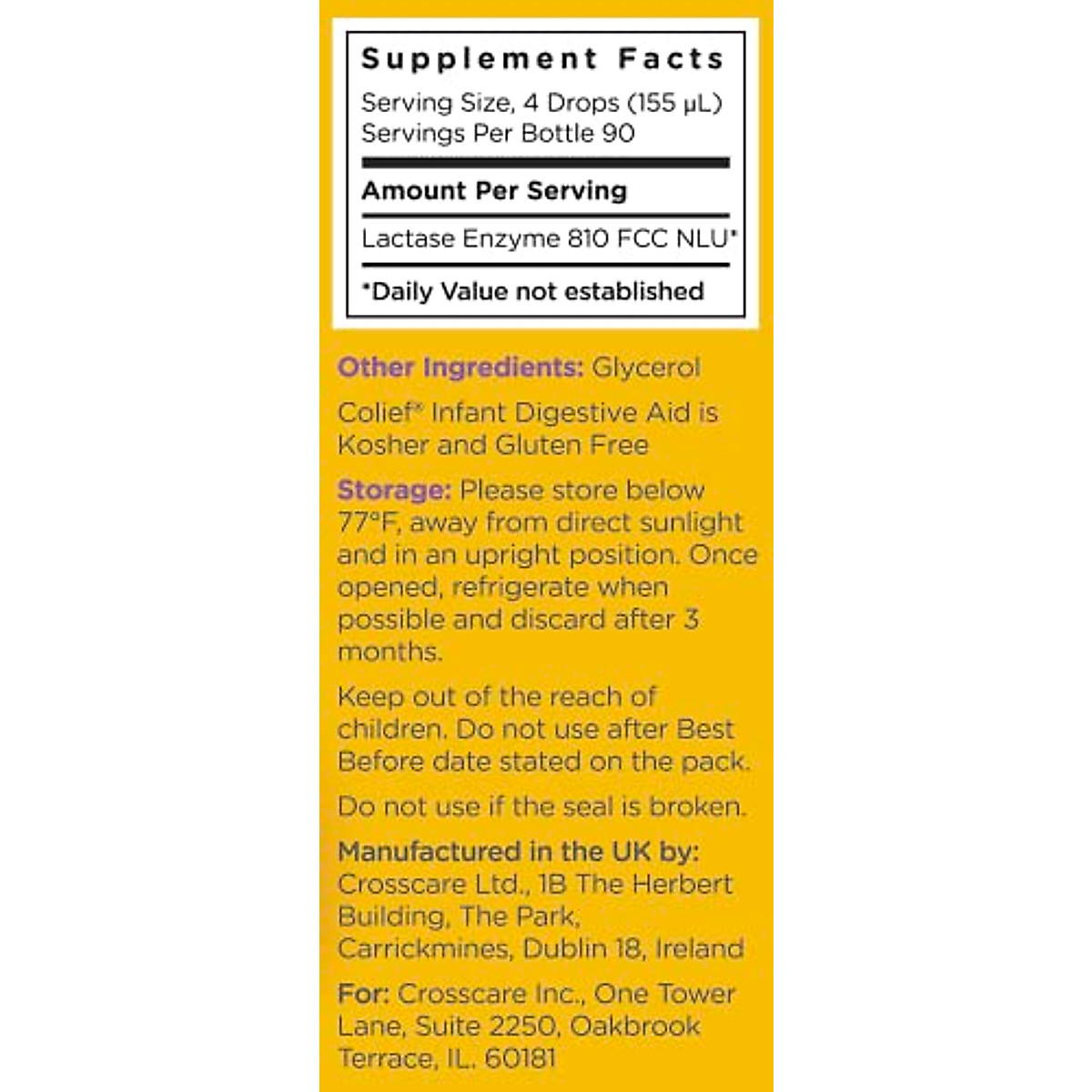 Colief Infant Digestive Aid | Gas Drops for Babies | Natural & Safe Infant Gas Relief | Reduces Baby Colic, Tummy Bloating, Fussing & Crying | 90 Servings | 0.5 Fl Oz