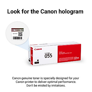 Canon Genuine Toner, Cartridge 055 Black (3016C001) 1 Pack, for Canon Color imageCLASS MF741Cdw, MF743Cdw, MF745Cdw, MF746Cdw, LBP664Cdw Laser Printers