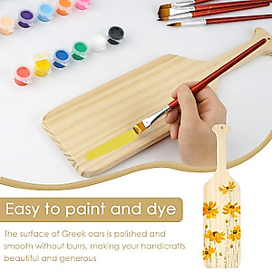 Linkidea 8 Pack Crafts Solid Wood Bulk Pack, Wholesale Multi-Pack 15" Hand-Painted Craft Solid Pine Paddle, Greek Fraternity Paddle, Home Decor Solid Wood Paddle