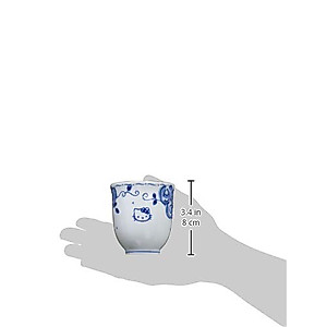 Sanrio 307132 Hello Kitty Blue Rose (Dyed) Tea Cup (with Gift Box), 6.8 fl oz (200 ml), White