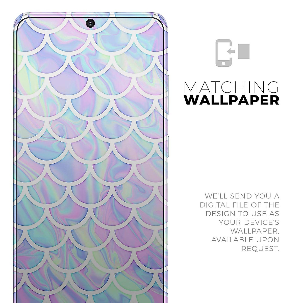 DesignSkinz Iridescent Dahlia v8 Protective Vinyl Decal Wrap Skin Cover Compatible with The Samsung Galaxy S20 (Screen Trim & Back Glass Skin)