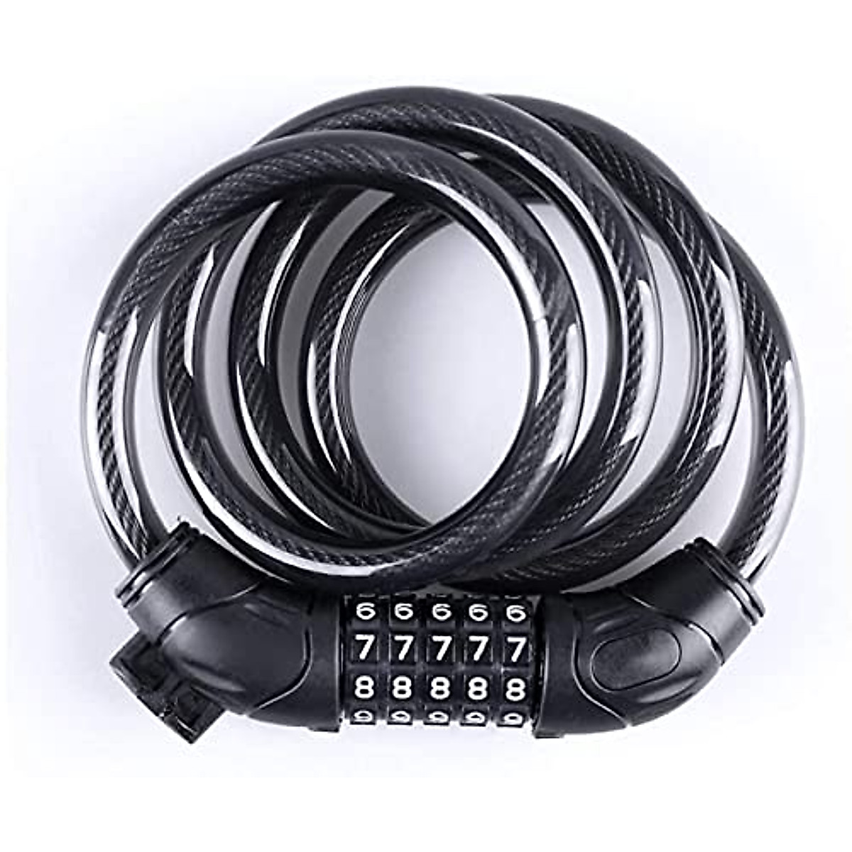 Steel Cable Lock Bicycle Road Mountain Bike Electric Car Universal Password Lock Anti-Theft Lock 1200X12mm