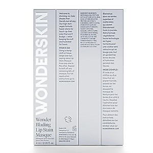 Wonderskin Wonder Blading Lip Stain Peel Off and Reveal Kit - Long Lasting, Waterproof Nude Lip Tint, Transfer Proof Natural Makeup Stain Kit (Adore)