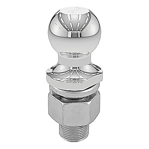 CURT 40069 Chrome Trailer Hitch Ball, 10,000 lbs, 2-Inch Diameter, 1-1/4 x 2-5/8-Inch Shank