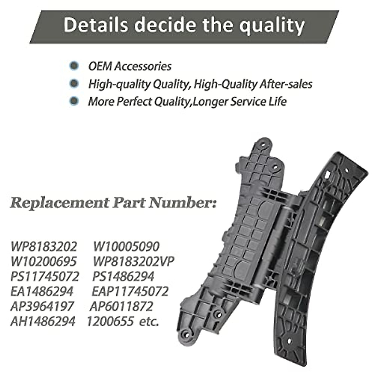 Upgrade 8183202 WP8183202 Washer Door Hinge(OEM), Compatible with Whirl-Pool Duet Washer Door Hinge, WFW9500TC01 WFW9200SQA WFW9200SQA12 WFW9450WW00 MHWE300VF00 MHWE300VW11 WFW9400SW02 WFW9400SW04
