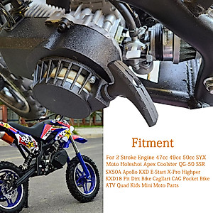 Pull Start Recoil Starter for 2 Stroke 47cc 49cc 50cc SYX Moto Holeshot Apex Coolster QG-50 SSR SX50A Apollo KXD E-Start X-Pro Highper KXD18 Pit Dirt Bike Cagllari Cag Pocket Bike ATV Quad