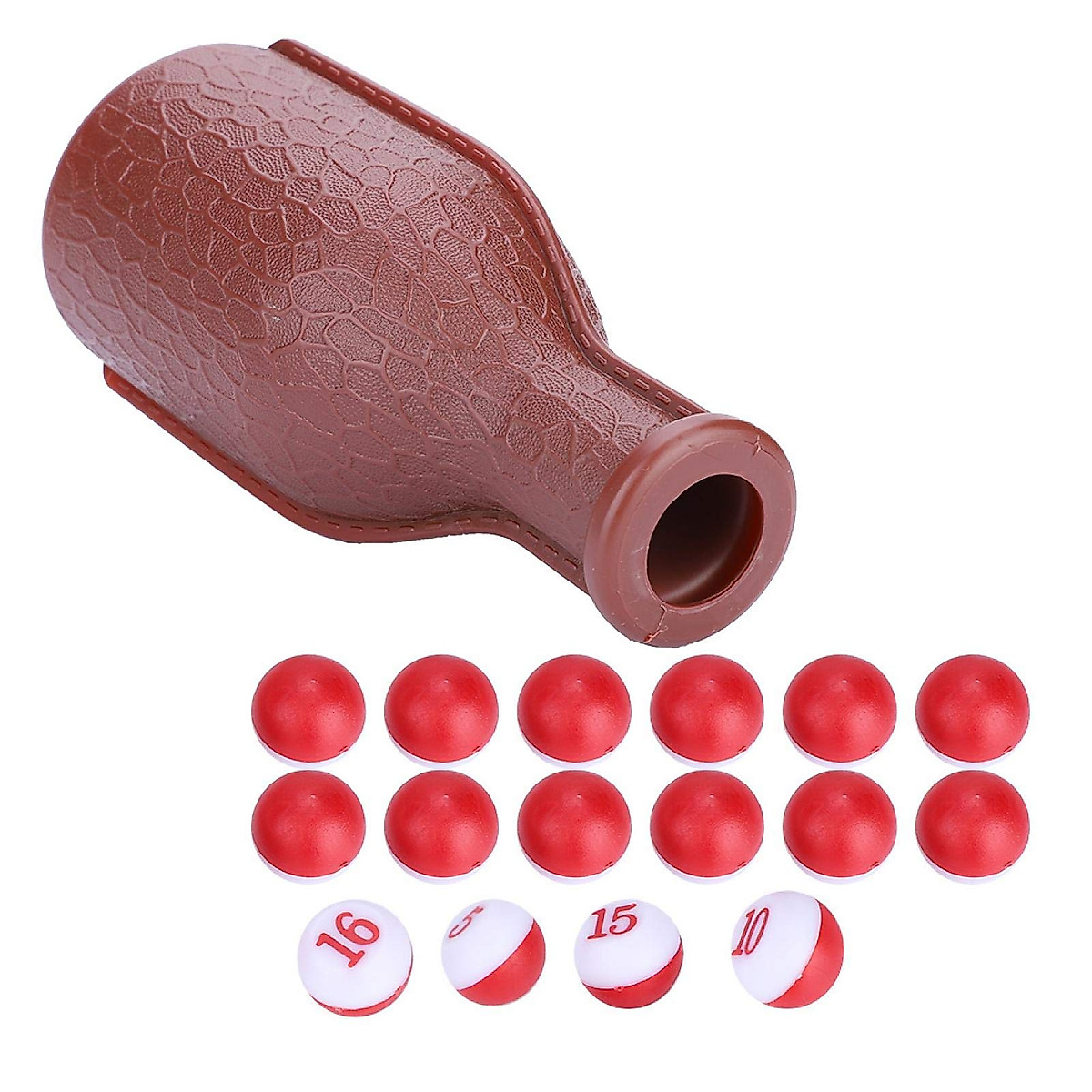 Billiards Dice, Brown Perfect Billiards Accessory Rubber Dice Bottle, for Kelly, Pea and Pill Pool and Others