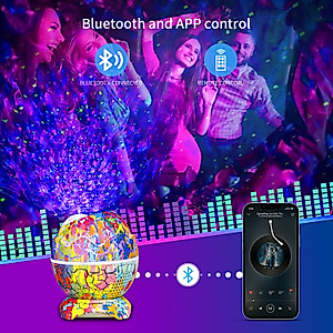 Rechargeable Star Projector, Galaxy Projector for Bedroom, Starlight Projector with Remote Control, Music Speaker & White Noise, 14 Colors LED Night Lights Gift for Kids Room, Christmas, Room Decor