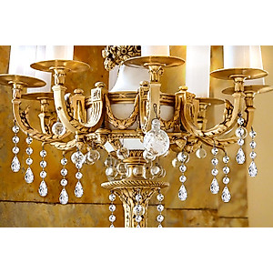 Christmas Ornaments Crystal Tree Decorations, 30Pcs Acrylic Clear Hanging Crystals for Centerpieces Teardrop Chandelier Garland Beads for Xmas Wedding Party home Decor