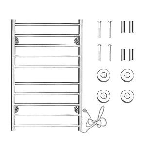 TOYEEKA Towel Warmer Wall Mounted 10 Bar Hardwired Curved Towel Electric Warm Bath Towel Heater