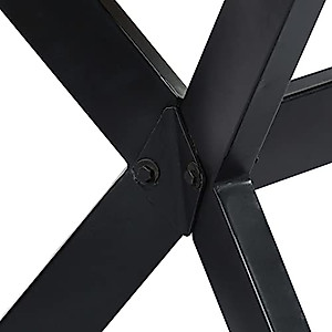 YUHI-HQYD Dining Table,Retro Coffe Table,Conference Table,Industry Offic Table,Easy to Assemble,with a Steel Cross Frame,Fits Dinner Party, Study, Office Work, 47.2"x23.6"x29.5" Solid Sheesham Wood