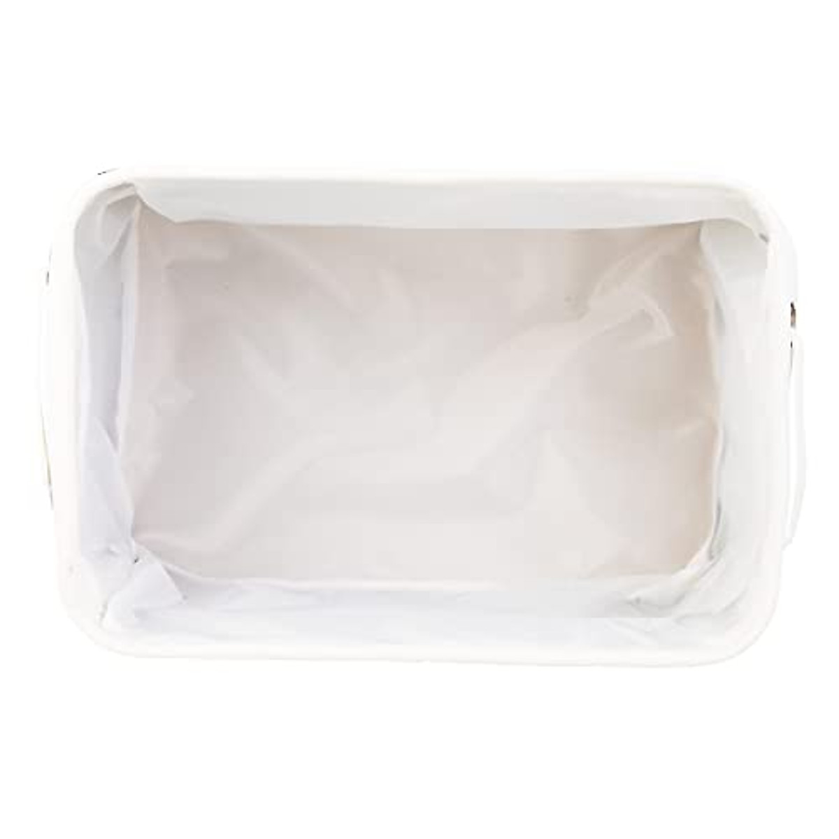 Canvas Storage Basket Organizer, Small | Fabric Rectangular Basket with Handles for Toys, Linen Closet, Clothes | Ideal Cube Storage Bin for Shelves, Black