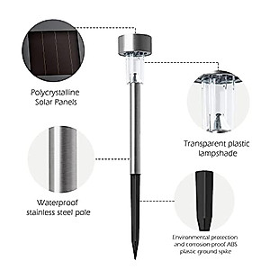 SOWSUN Solar Pathway Lights Outdoor ,Solar Powered Landscape Garden Lights for Pathway ,Lawn, Patio, Yard,Path,Walkway Decoration-12 Pack(White)