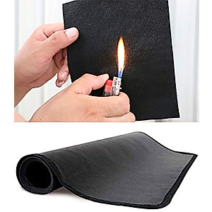 UCARE Fire Retardant Fiberglass Rug Durable Fireproof Protective Hearth Rug Indoor Fireplace Area Rugs Non Slip Mat for Chimney/Fire Pit/Brazier (L: 59.06x39.37in/ 150x100cm)