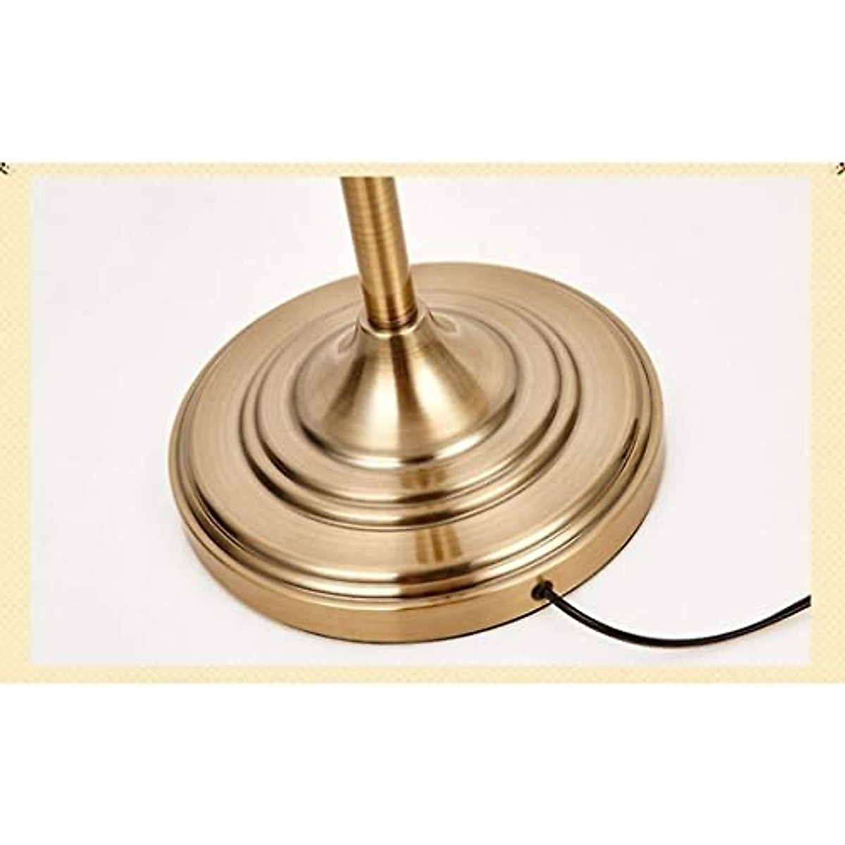 Floor Lamp European Style Floor Lamp Living Room Bedrooms Rustic 12W Led Standing Lamp Minimalist Imitation Copper Reading Floor Light Standard Lamp - Tricolor Light Bulb Reading Light Lampara de Pie