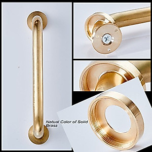 700Brass 14-Inch Grab Bar for Hotel/Motel/Home Shower Safety, Solid Brass, Polished Chrome, Heavy-Duty Construction Armrest, Bathroom Bathtub Handrail