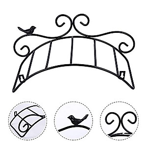 YARNOW 2pcs Tube Bracket Yard Bird Pipe Pressure Patio Nozzles Tools Mounted- with Vintage Keep Car Black Hook Accessory Wire Garden Metal Organizer Antique Inch Mount Your Washer Water