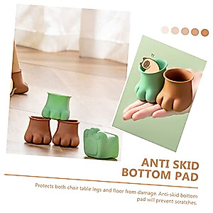 DOITOOL 8pcs Silicone Table and Chair Foot Cover Tv Tray Anti- Chair Leg Bed Lifters Risers Desk Protector Stool Chairs Couch Protectors Furniture Floor Cushion Silicone Floor Mats Elastic