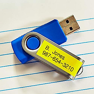 Brother Genuine P-Touch TZE-641 Tape, 3/4" (0.7") Standard Laminated P-Touch Tape, Black on Yellow, For Indoor or Outdoor Use, Water-Resistant, 26.2 ft (8 m), Single-Pack