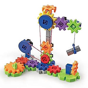 Learning Resources Gears! Gears! Gears! Machines in Motion,116 Pieces, Ages 5+, STEM Toys, Gear Toy, Puzzle, Early Engineering Toys