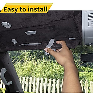 Yuoyar 2 Packs Sunglasses Holders for Car Visor - Magnetic Leather Sunglasses Holder and Ticket Card Clip - Car Visor Accessories (Silver Grey)