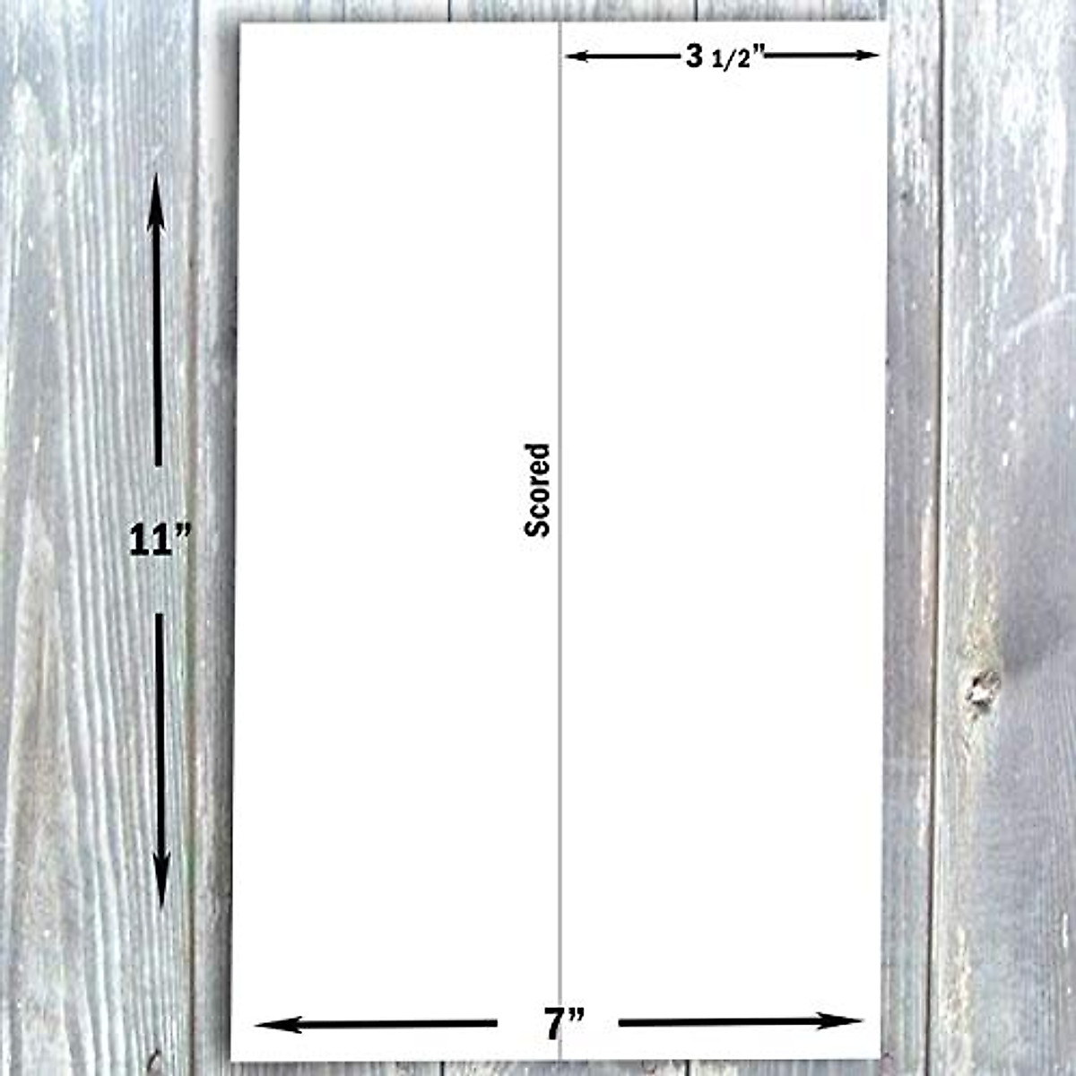 Hamilco Blank Tent Name Place Table Cards 3 1/2" x 11" Folded Card Stock - White Cardstock Paper 80lb Cover - 100 Pack