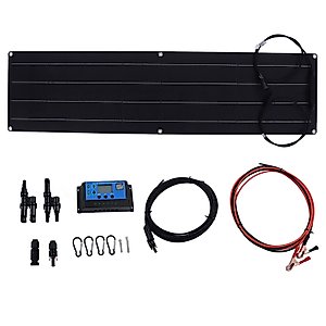LANTRO JS 50W Flexible Solar Panel IP68 Waterproof Power Supply Battery Charger for Outdoor Use