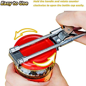 2023 NEW Adjustable Multifunctional Stainless Steel Can Opener, Jar Opener for Weak Hands, Adjustable Longer Handheld Bottle Opener for the Elderly and Children (4pcs)