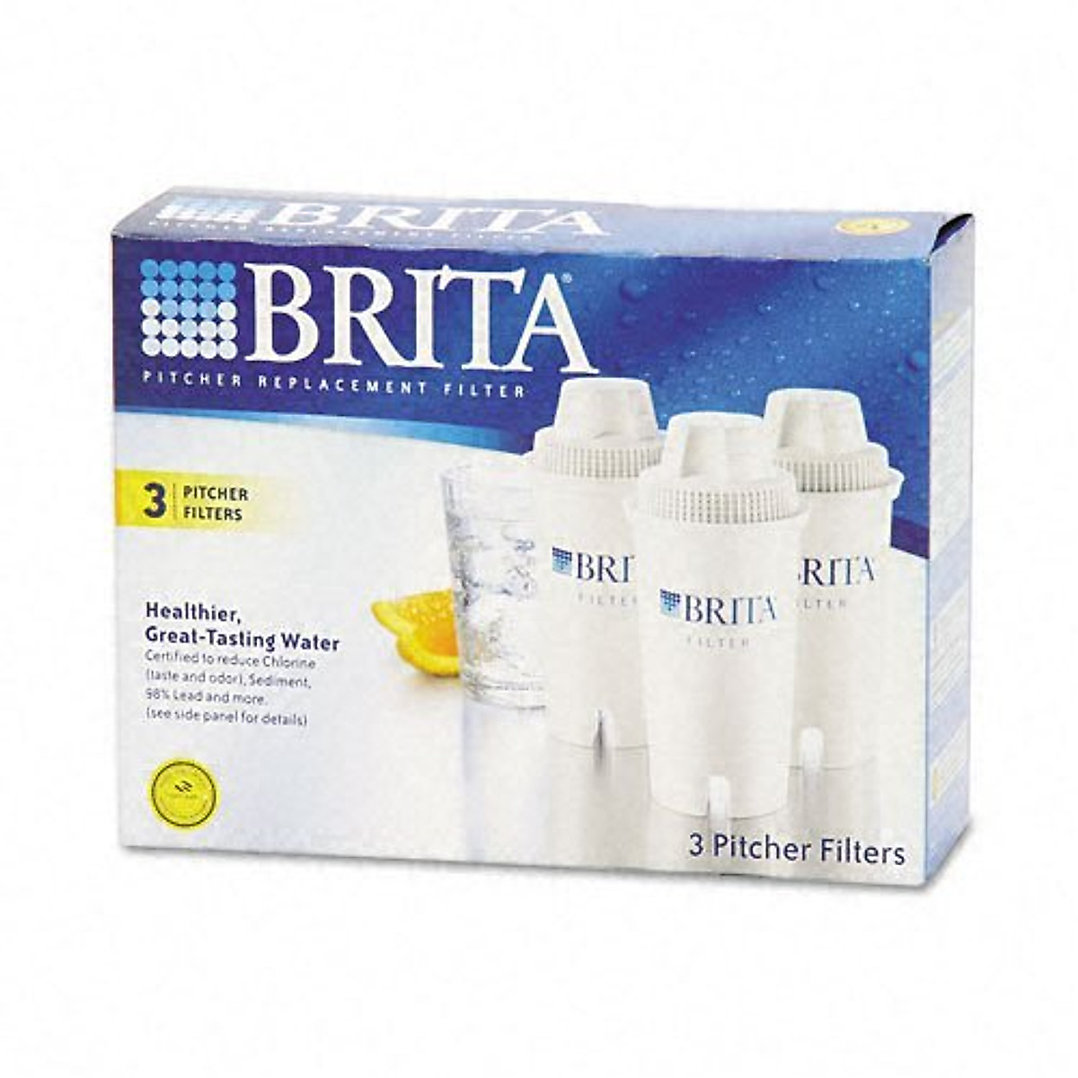 Brita 35503-A 35503 Replacement Filters, 3 pack, White, 3 Count