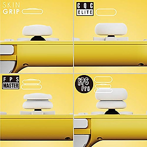 Skull & Co. Skin, CQC and FPS Thumb Grip Set Joystick Cap Analog Stick Cap for Nintendo Switch Lite Joystick - Lite Grey, 3 Pairs(6pcs)