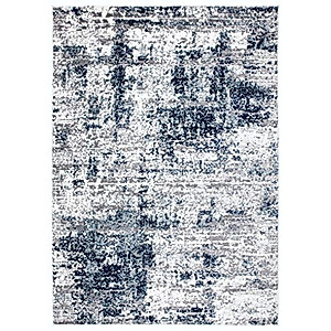 Rugshop Distressed Abstract Area Rug 5' x 7' Blue