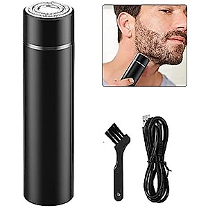 Mini Electric Shaver for Men,Portable USB Rechargeable Shaver,Wet and Dry Use Rotary Men's Shaver,Washable Cordless Quick Charge Nose Mustache Trimmer Electric Razor for Travel,Business Trip