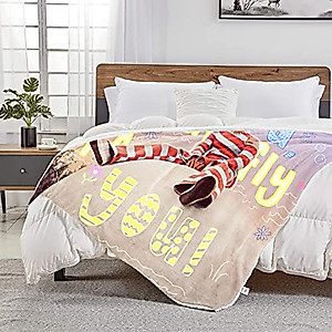 Super Star Throw Blanket Singer Flannel Blanket with Pillow Cover, Soft Cozy Poster Blanket with Pillow Case for All Season, Lightweight Fall Throw Blanket for Sofa Office Traveling Homeblanket