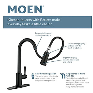 Moen 87791BRB Noell Pulldown Kitchen Faucet Mediterranean Bronze Finish