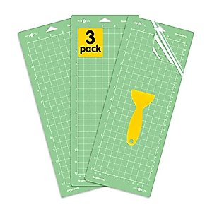 HTVRONT Standard Grip Cutting Mat For Cricut Joy - 3 Pack 4.5"X12" Quilting Mats For Cardstock HTV Crafts, Standard Adhesive Sticky Green Cut Mats Replacement Accessories for Cricut Mats