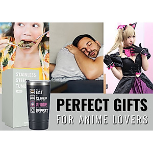 Onebttl Anime Gifts For Men, Women, Boys - 20oz/590ml Double Wall Vacuum Insulated Stainless Steel Tumblers Cups - Birthday Kawaii Gifts for Anime Lovers - With Japanese