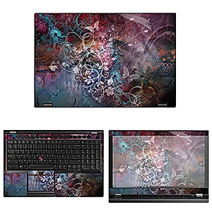 Decalrus - Protective Decal Floral Skin Sticker for Lenovo ThinkPad P53 (15.6" Screen) case Cover wrap LEthnkpd15_P53-10