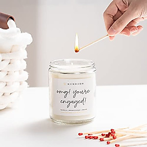 Engagement Gifts for Women - Wedding Candle, Bridal Shower, Bachelorette Party Gift for Bride to Be - Christmas Present for Engaged Couple Fiance, Couples Gift - OMG Youre Engaged Candles