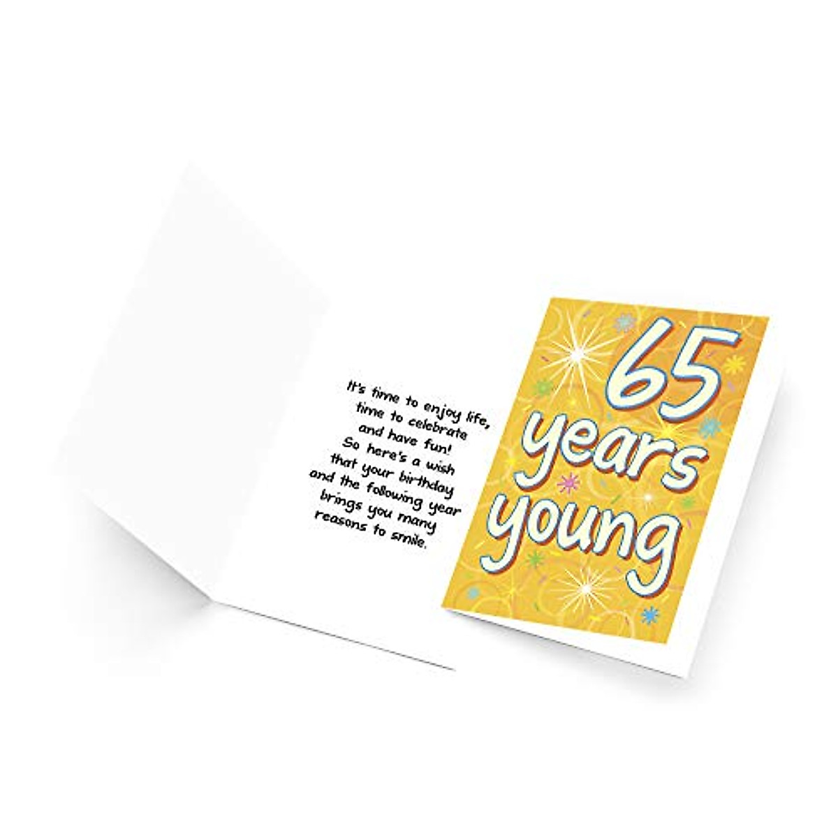 Happy 65th Birthday Card | Made in America | Eco-Friendly | Thick Card Stock with Premium Envelope 5in x 7.75in | Packaged in Protective Mailer | Prime Greetings