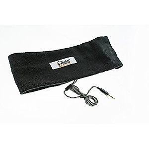 CozyPhones Fleece Sleep Headphones - Over Ear Headphones from Ultra Thin Earphones for Side Sleepers, Meditation, Running, Laptop, and Phone - Black