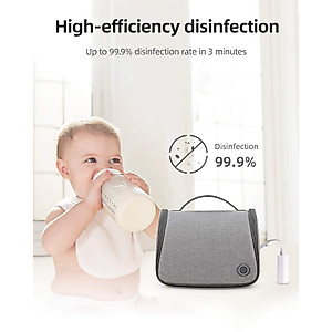 LED Disinfection Bag with 9 Light Bulbs, Large Size Capacity Storage Bag, Easy Operation Cleaner Tool for Cell Phone, Jewelry, Watches, Glasses