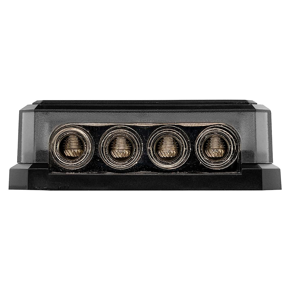 DS18 DB2040 Distribution Block 2X 0-GA in 4X 0-GA Out - Nickel Plated - Power Ground Distribution Block - Ground Distributor Block for Car Audio, RV, Motorcycle - 2X 0 Gauge in to 4X 0 Gauge Out