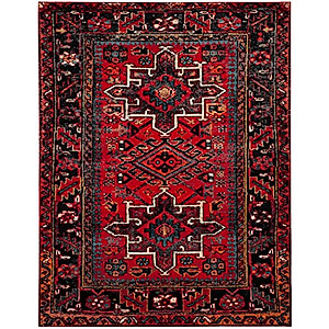 SAFAVIEH Vintage Hamadan Collection Area Rug - 8' x 10', Red & Multi, Oriental Traditional Persian Design, Non-Shedding & Easy Care, Ideal for High Traffic Areas in Living Room, Bedroom (VTH211A)