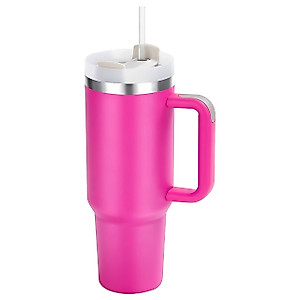40oz Quencher Adventure modern tumbler, Stainless Steel Vacuum Insulated Tumbler, Travel Tumbler With Lid and Straw comes with silicone bumper free (pink) (DT1200-Q3)