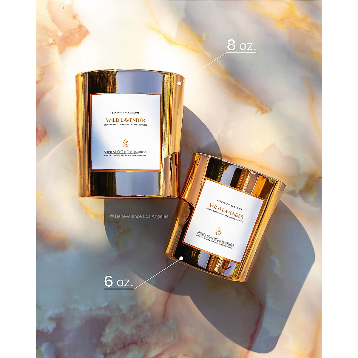 Benevolence Candles Wild Lavender Wood Wick Candles for Home | Spring Candles Gifts for Women | 8 Oz Scented Candles for Home Scented | 45 Hour Burn Natural Candles | Lavender Candles | Men Candles