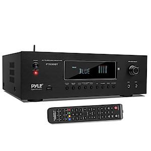 Pyle 10’’ Portable PA Speaker System - Wireless BT Streaming PA & Karaoke Party Audio Speaker, Two Wireless Mic, Wired Microphone, Tablet Stand, Flashing Party Lights, MP3/USB//FM Radio - PHPWA10TB